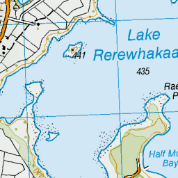 Lake Rerewhakaaitu, Bay of Plenty - NZ Topo Map