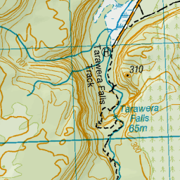 Tarawera Falls, Bay of Plenty - NZ Topo Map