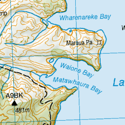 Matawhaura Bay, Bay of Plenty - NZ Topo Map