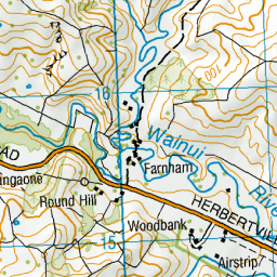 Wainui River, Manawatu-Wanganui - NZ Topo Map