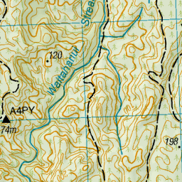 Waitahanui Stream, Bay of Plenty - NZ Topo Map