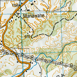 Manawahe, Bay of Plenty - NZ Topo Map