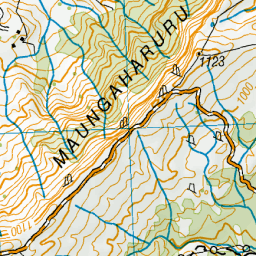 MAUNGAHARURU RANGE, Hawke's Bay - NZ Topo Map