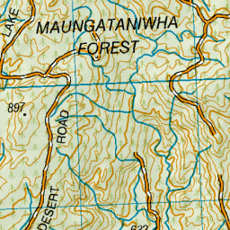 MAUNGATANIWHA FOREST, Hawke's Bay - NZ Topo Map