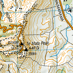 Te Mata Peak, Hawke's Bay - NZ Topo Map