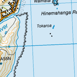 Kairakau Beach, Hawke's Bay - NZ Topo Map