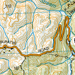 Waipatiki Stream, Hawke's Bay - NZ Topo Map