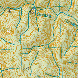 Owaka Stream, Bay of Plenty - NZ Topo Map