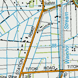 Waioho Stream, Bay of Plenty - NZ Topo Map