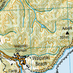 Waipatiki Beach, Hawke's Bay - NZ Topo Map