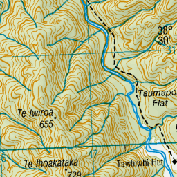 Tawhiwhi Hut, Bay of Plenty - NZ Topo Map