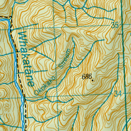 Whakatane River, Bay of Plenty - NZ Topo Map