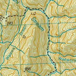Waiawa Hut, Bay of Plenty - NZ Topo Map