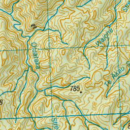 Te Akau Stream, Bay of Plenty - NZ Topo Map