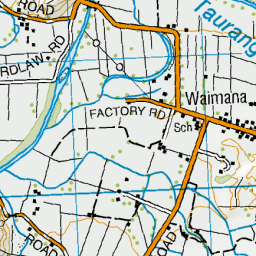 Waimana, Bay of Plenty - NZ Topo Map