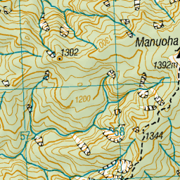 Manuoha, Hawke's Bay - NZ Topo Map