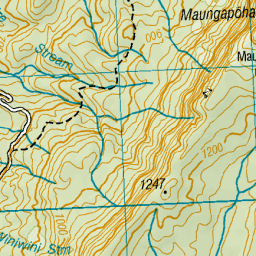 Maungapohatu Reserve, Hawke's Bay - NZ Topo Map