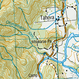 Tahora, Bay of Plenty - NZ Topo Map