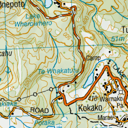 Kokako, Hawke's Bay - NZ Topo Map