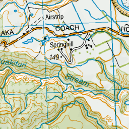 Springhill, Hawke's Bay - NZ Topo Map