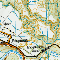 Raupunga, Hawke's Bay - NZ Topo Map
