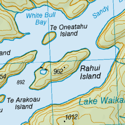 Rahui Island, Hawke's Bay - NZ Topo Map