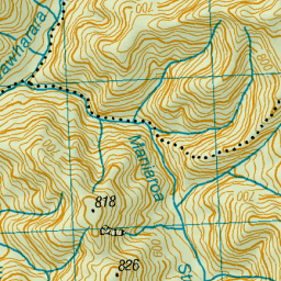 Maniaroa Stream, Bay of Plenty - NZ Topo Map