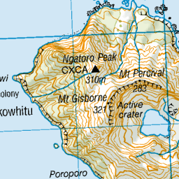 Whakaari/White Island, Bay of Plenty - NZ Topo Map