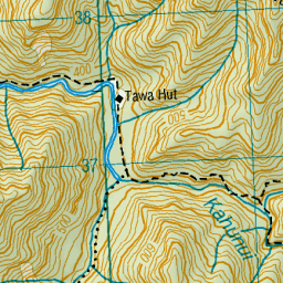 Tawa Hut, Gisborne - NZ Topo Map