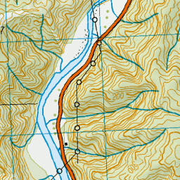 Waioeka River, Bay of Plenty - NZ Topo Map