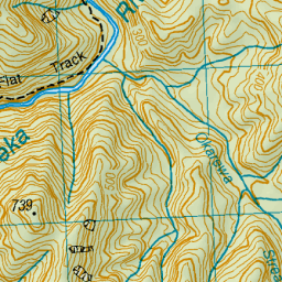 Waioeka River, Bay of Plenty - NZ Topo Map