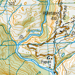 Papuni, Hawke's Bay - NZ Topo Map