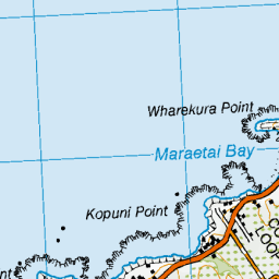 Maraetai Bay, Bay of Plenty - NZ Topo Map
