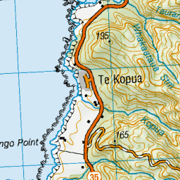 Te Kopua, Bay of Plenty - NZ Topo Map