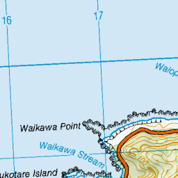 Waikawa Point, Bay of Plenty - NZ Topo Map