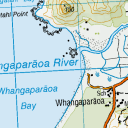 Whangaparaoa Bay, Bay of Plenty - NZ Topo Map