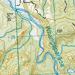 Whangaparaoa River, Bay of Plenty - NZ Topo Map