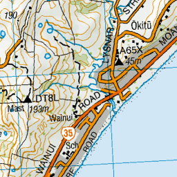 Wainui, Gisborne - NZ Topo Map