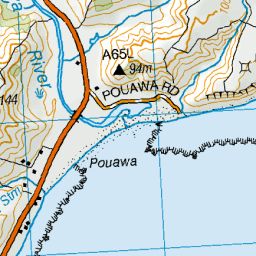 Pouawa, Gisborne - NZ Topo Map