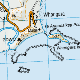 Whangara Island, Gisborne - NZ Topo Map