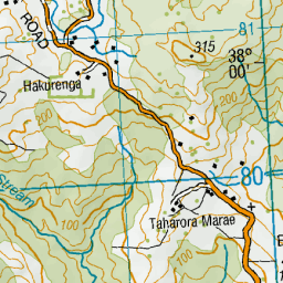 Taharora Marae, Gisborne - NZ Topo Map