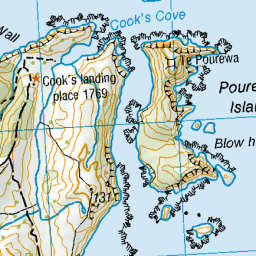 Pourewa Island, Gisborne - NZ Topo Map