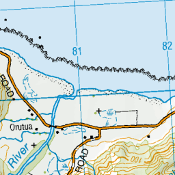 Orutua River, Gisborne - NZ Topo Map